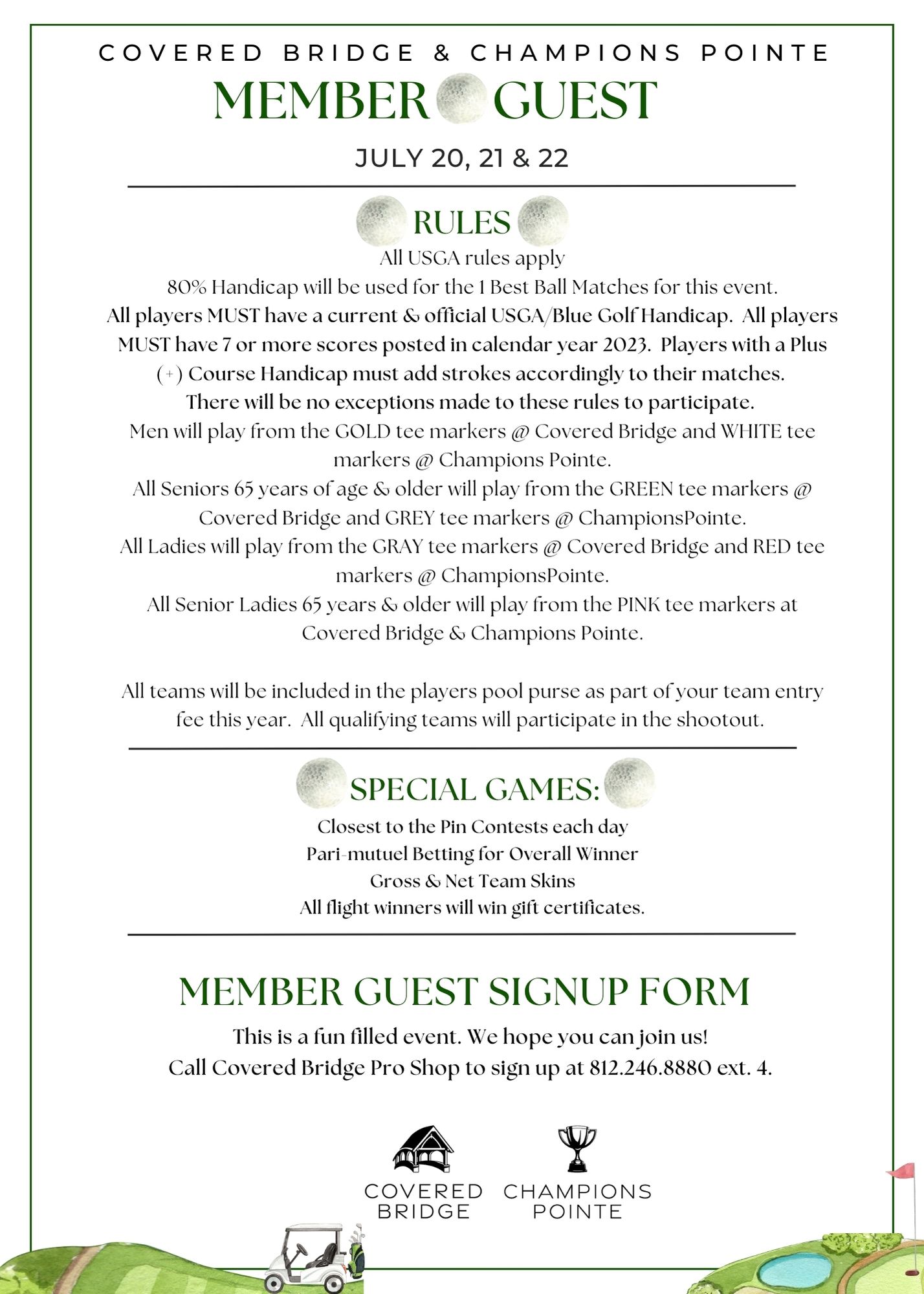 Member/Guest 2023 - Covered Bridge and Champions Pointe