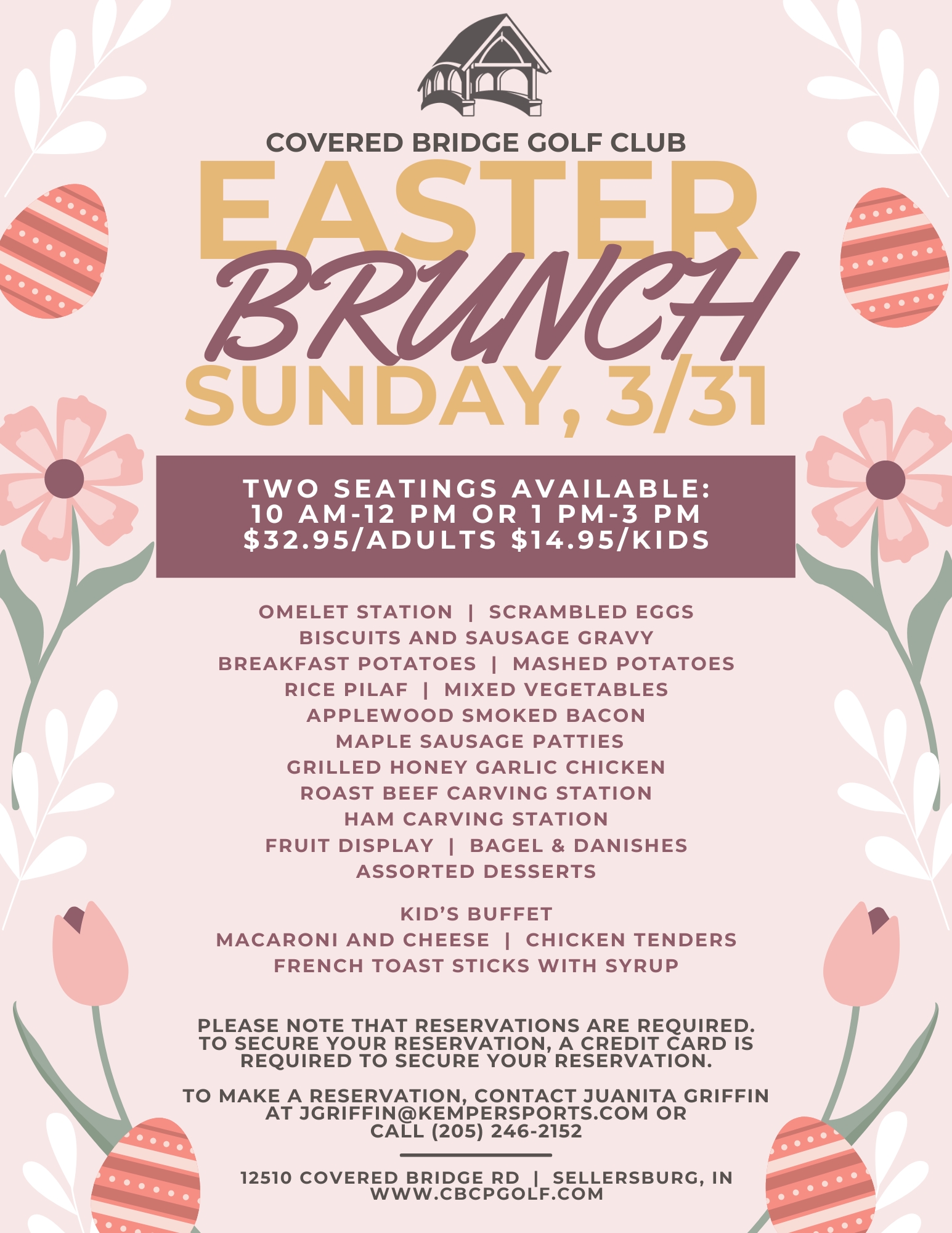 Covered Bridge Easter Brunch - Covered Bridge and Champions Pointe